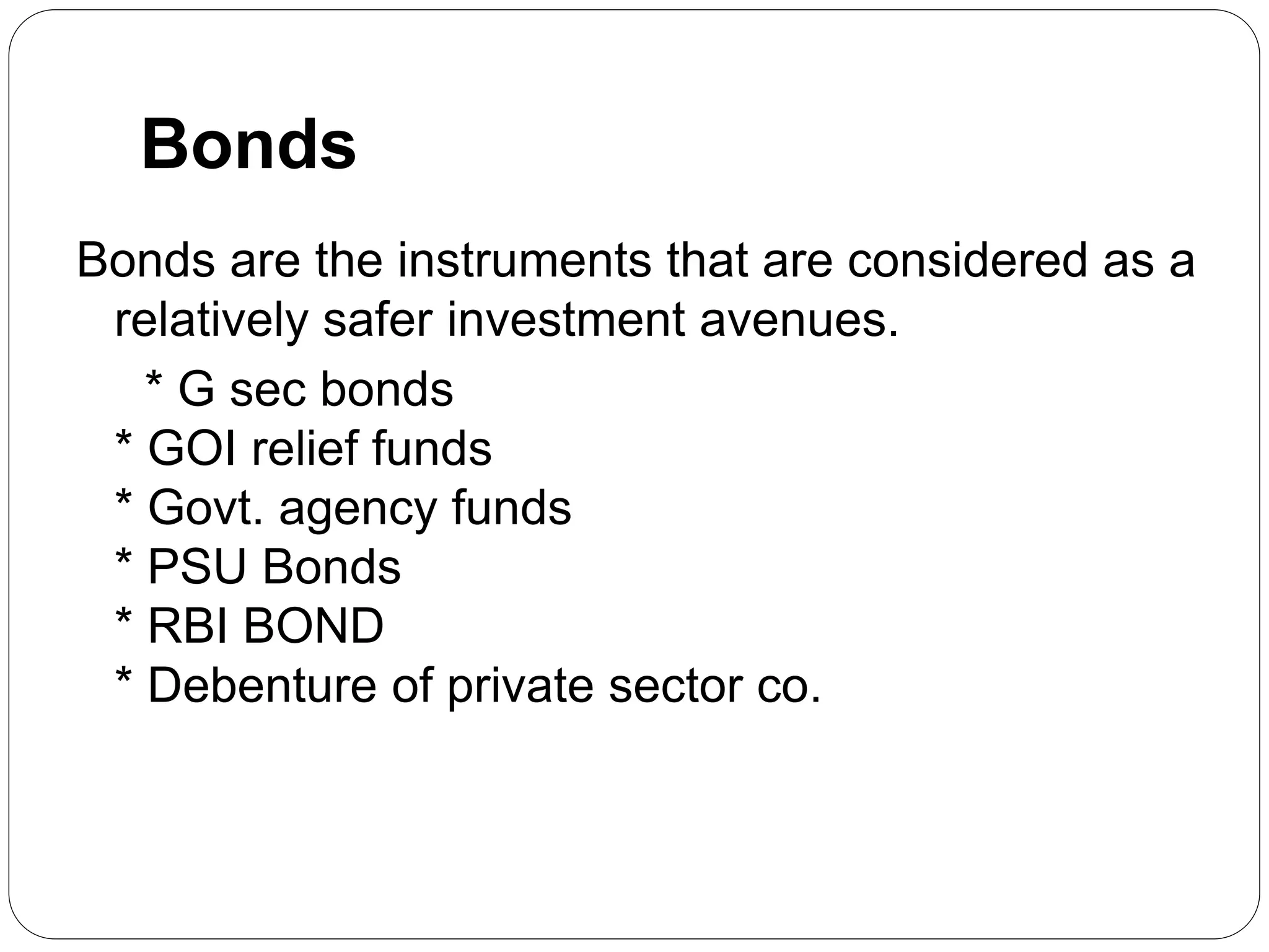 Investment avenues in India | PPTX