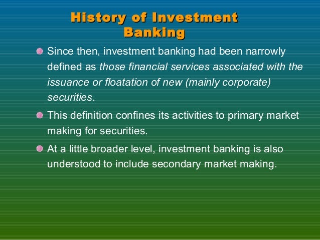 Investment banking an overview