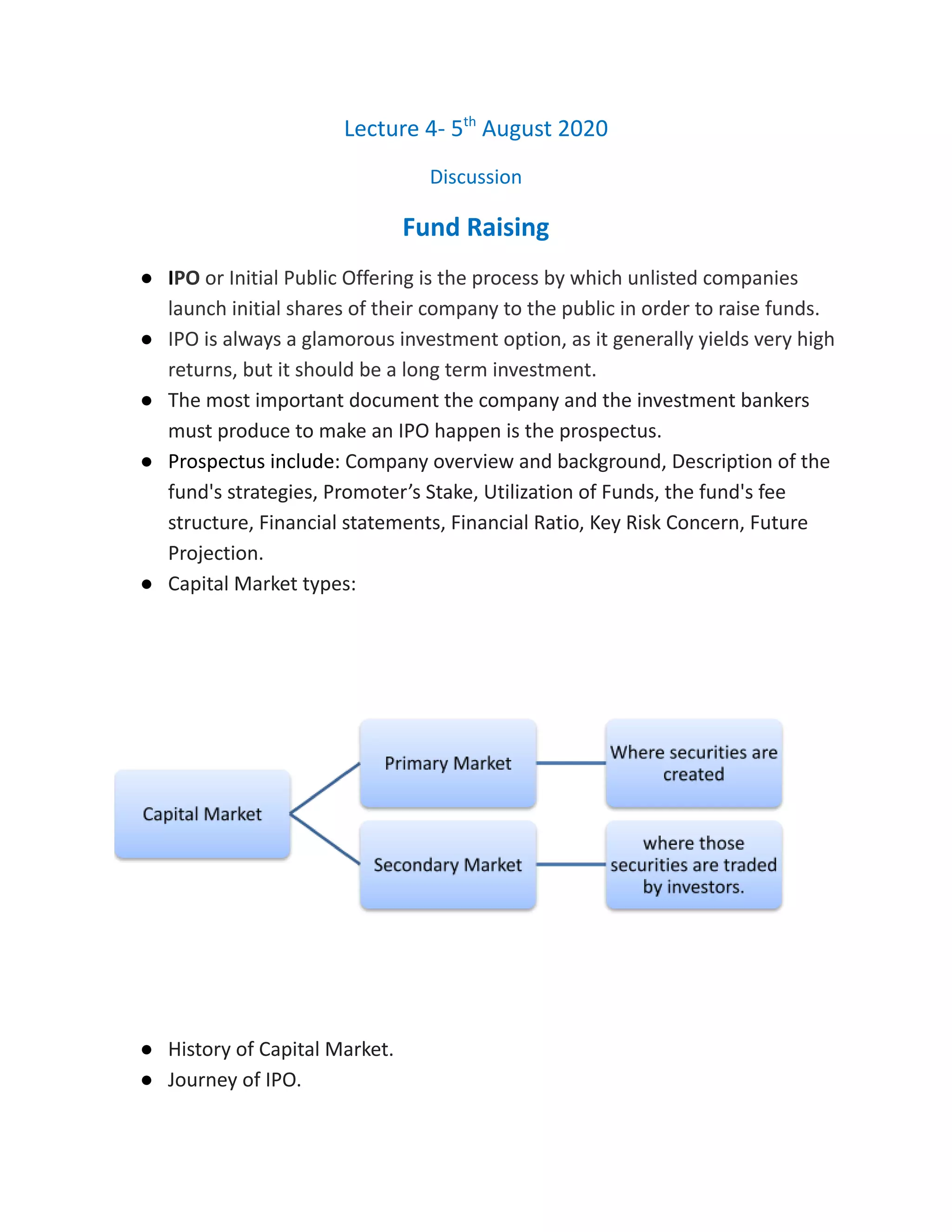 FUND Raising Investment banking notes | PDF