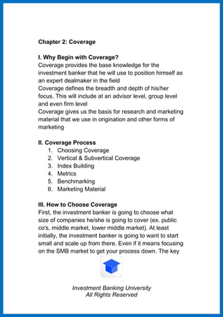 Investment Banking University - Front Office Investment Banking Process ...