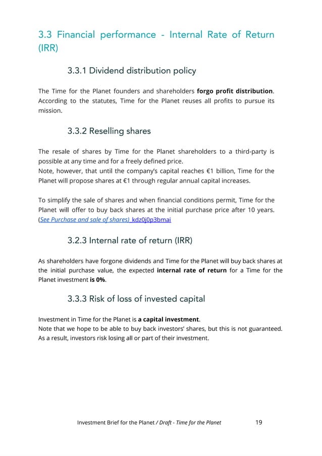 Investment brief for the planet | PDF