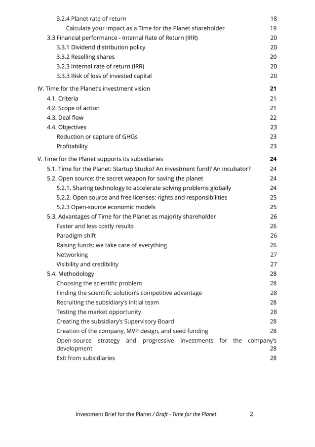 Investment brief for the planet | PDF