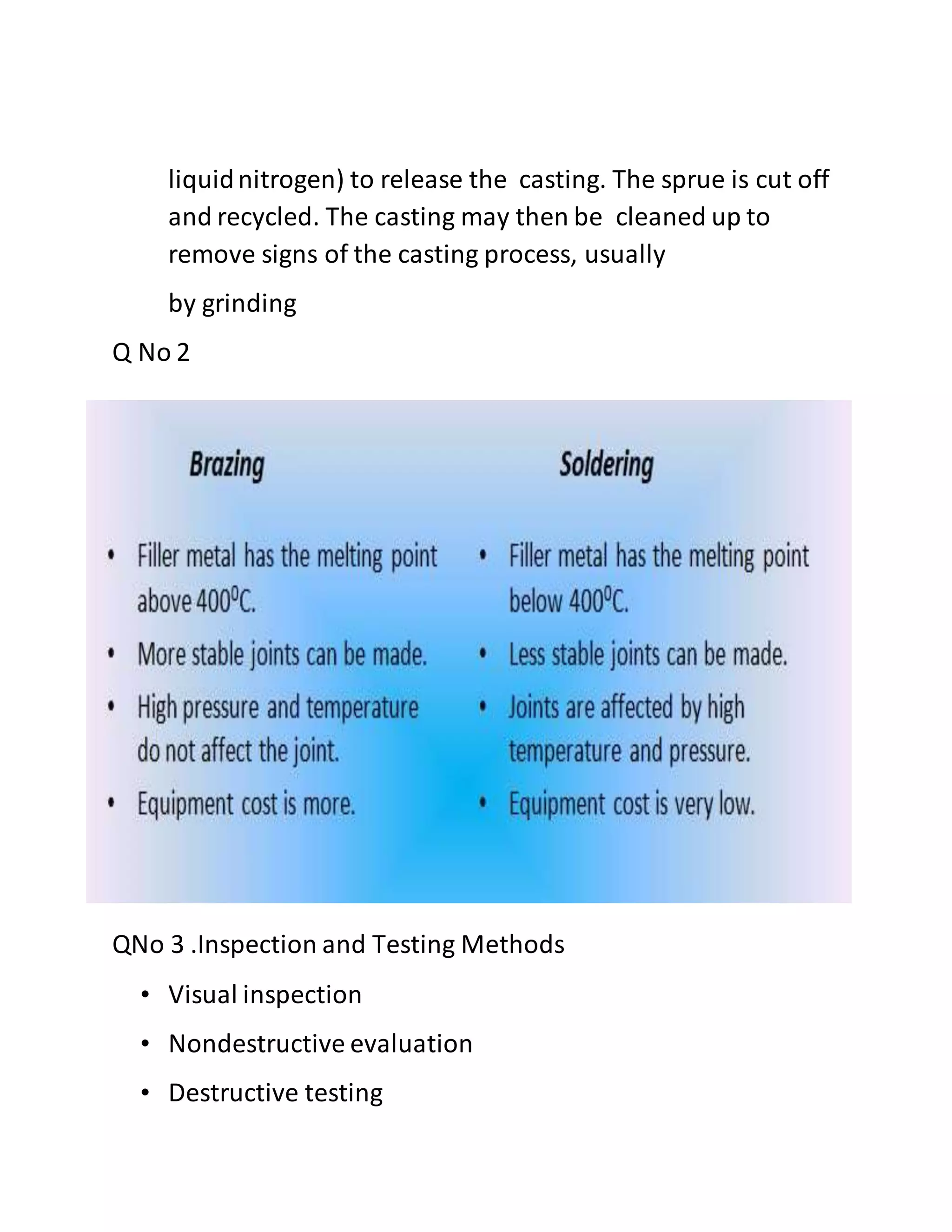 Investment casting and brazing and soldering and press forging | DOCX
