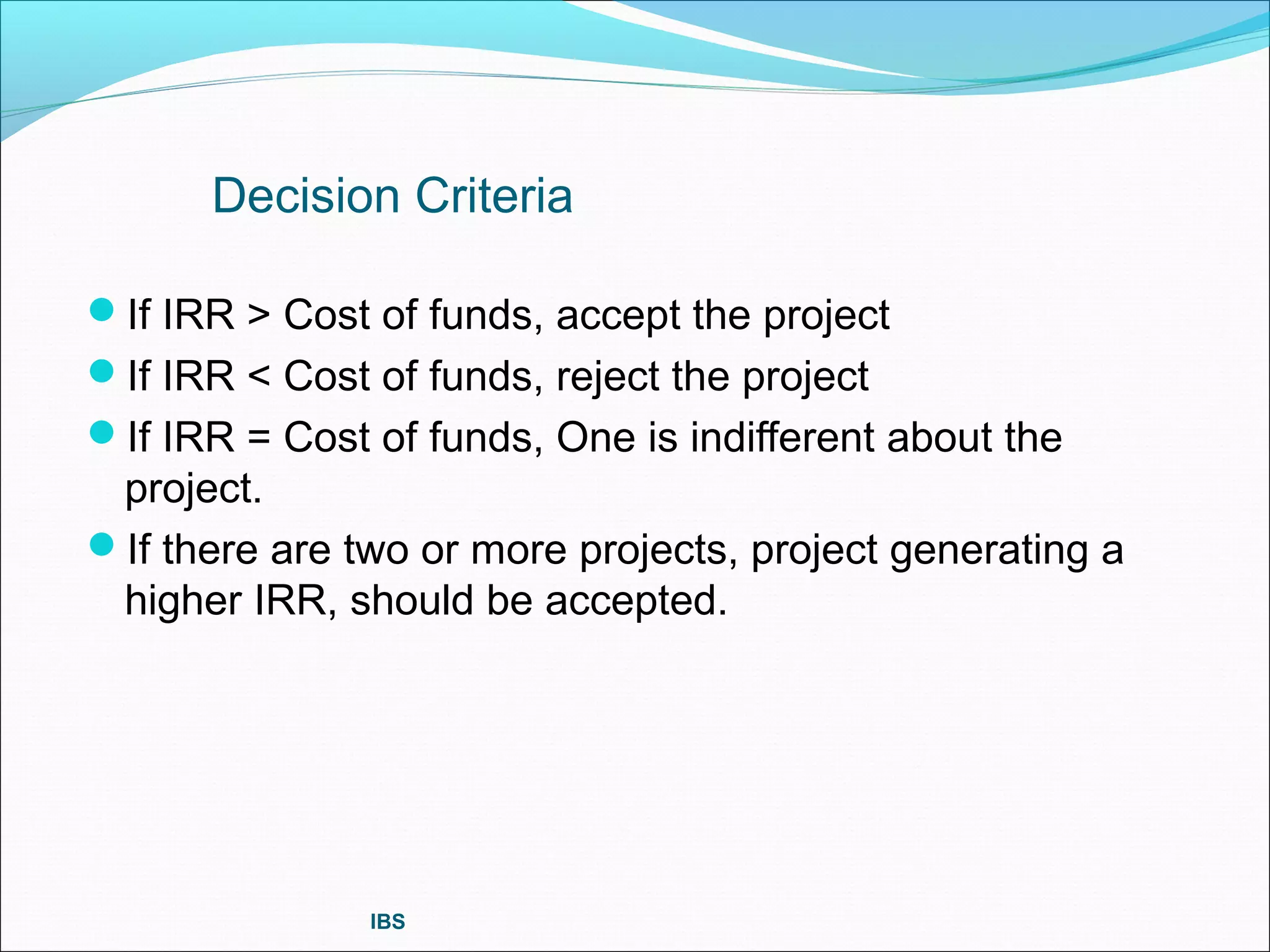 Investment criteria modified npv,irr | PPT | Business Accounting ...