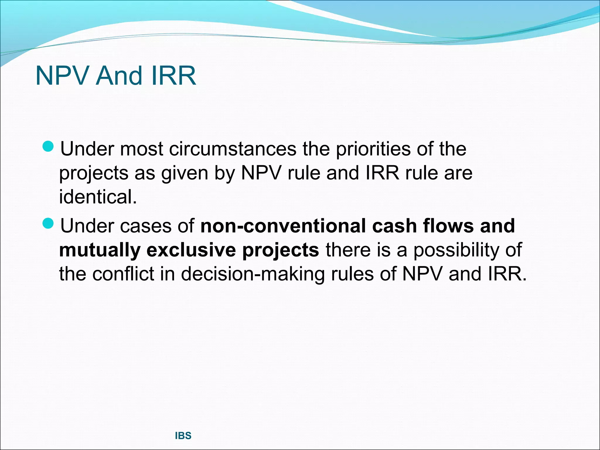 Investment criteria modified npv,irr | PPT | Business Accounting ...