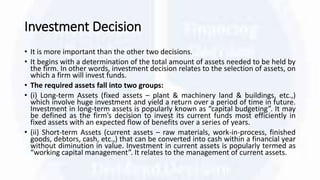 Investment decisions | PPTX
