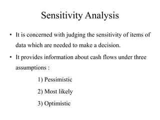 Investment decisions under risk | PPTX