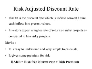 Investment decisions under risk | PPTX