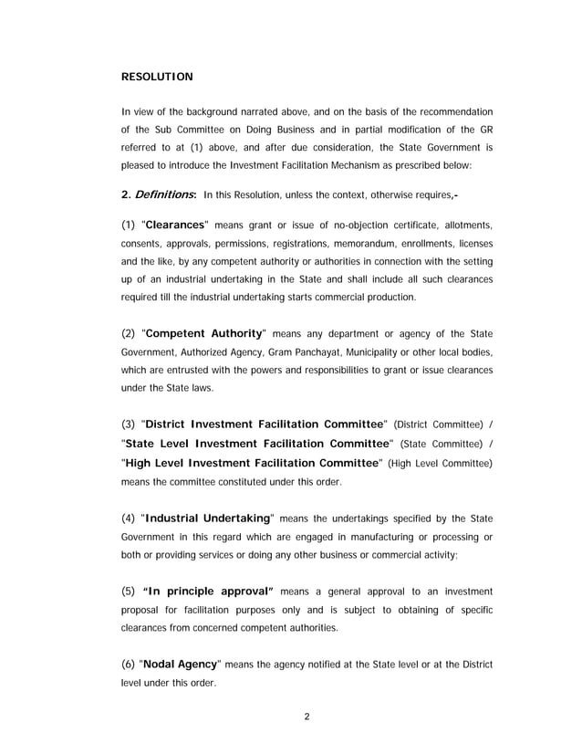 Investment Facilitation Mechanism | PDF