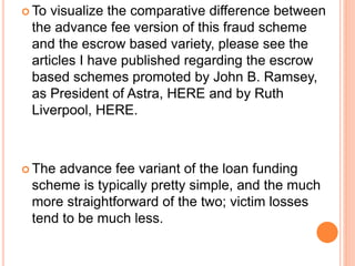 Investment Fraud Toward Loan Funding Schemes | PPTX
