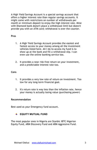 Investment Guide for Nigerians | PDF