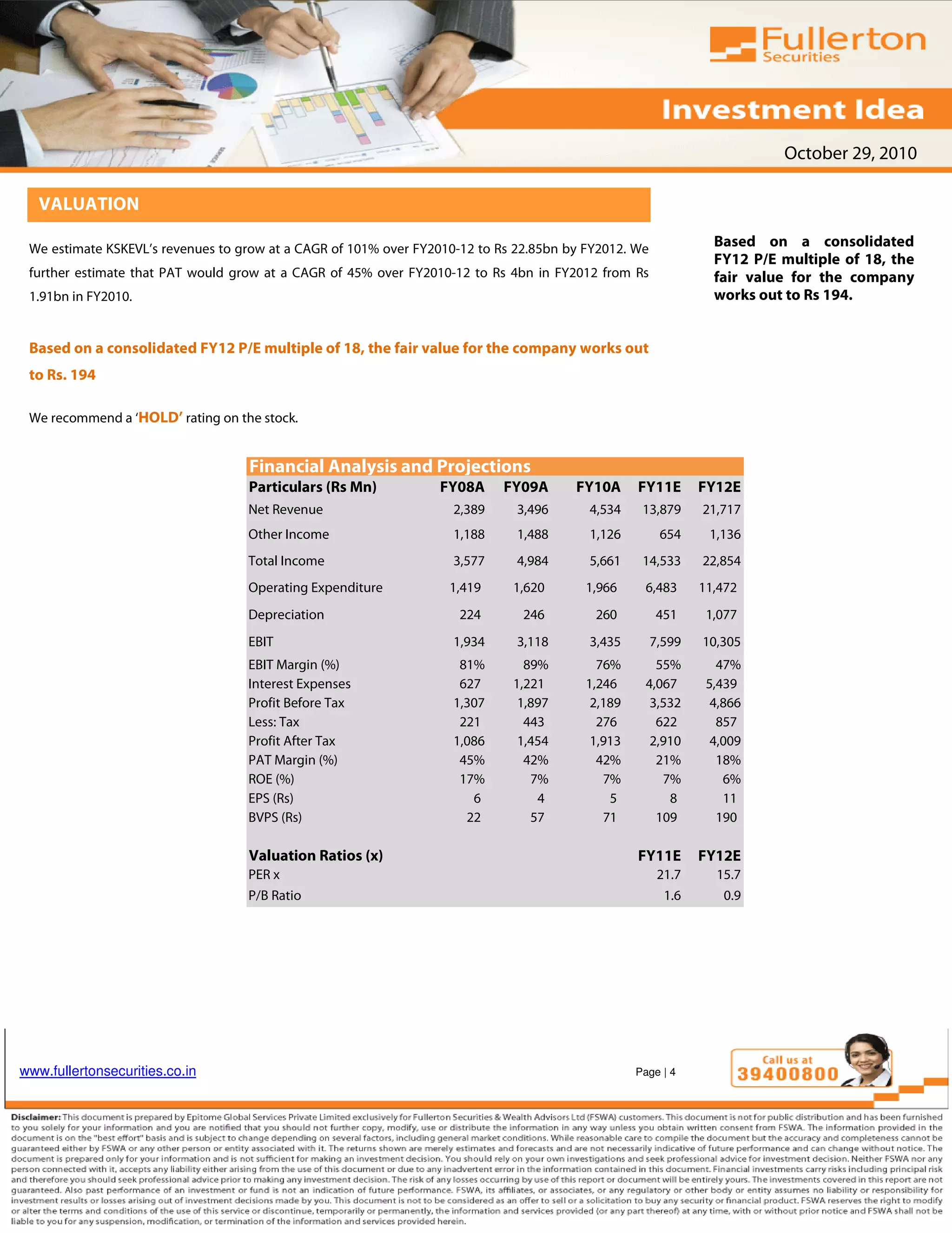 Investment Idea - KSK Energy Ventures Ltd - "HOLD" | PDF