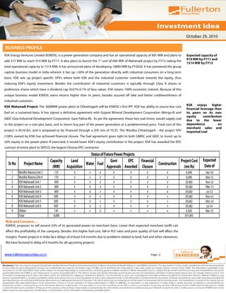 Investment Idea - KSK Energy Ventures Ltd - "HOLD" | PDF