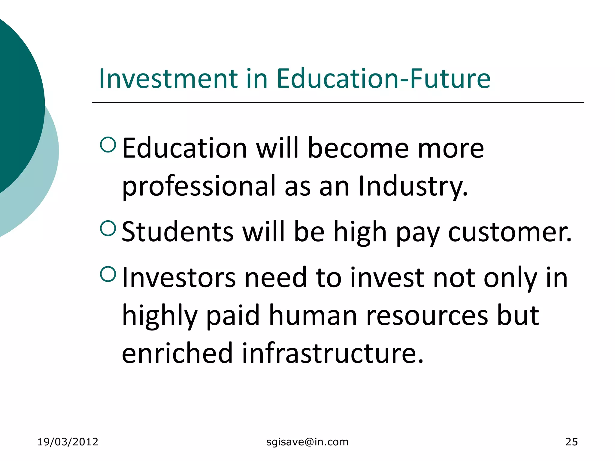 Investment in Education | PPS