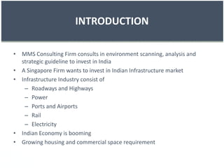 Investment opportunities in Indian infrastructure sector | PPT