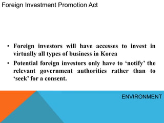 Investment in korea presentation | PPTX
