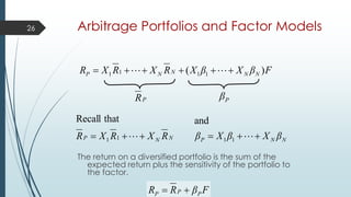 Investment management chapter 5 the arbitrage pricing theory | PDF