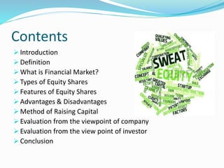Investment management of equity shares | PPT