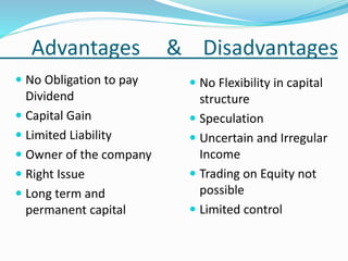 Investment management of equity shares | PPT