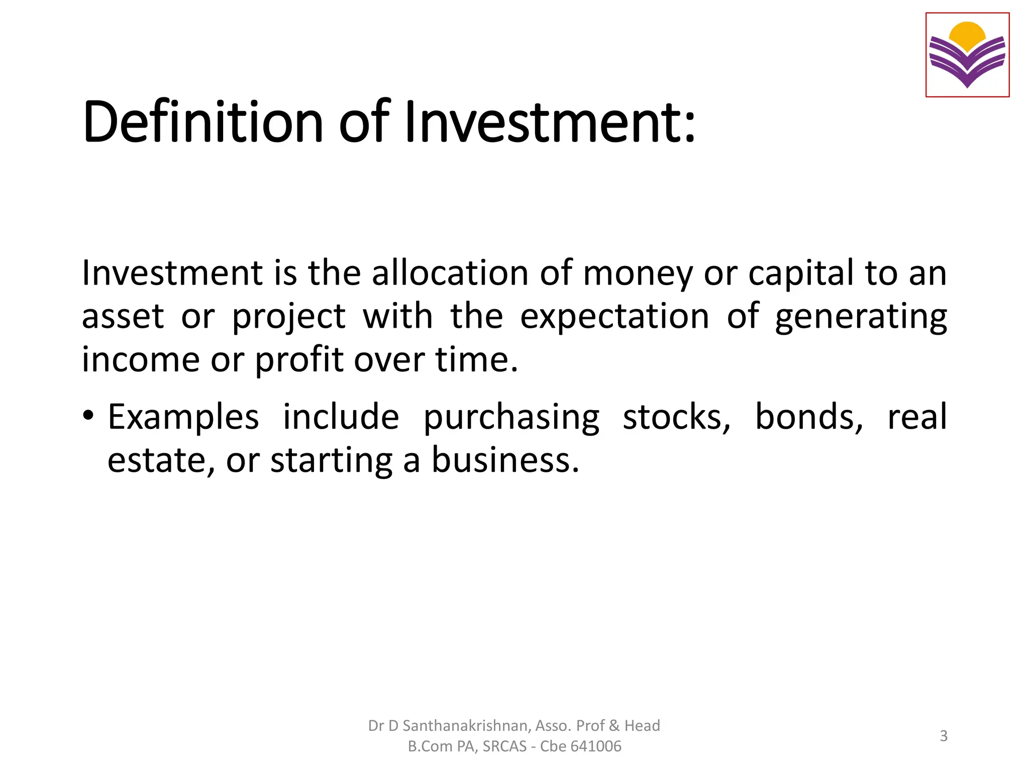 Introduction to Investment Management: Unit 1 | PDF