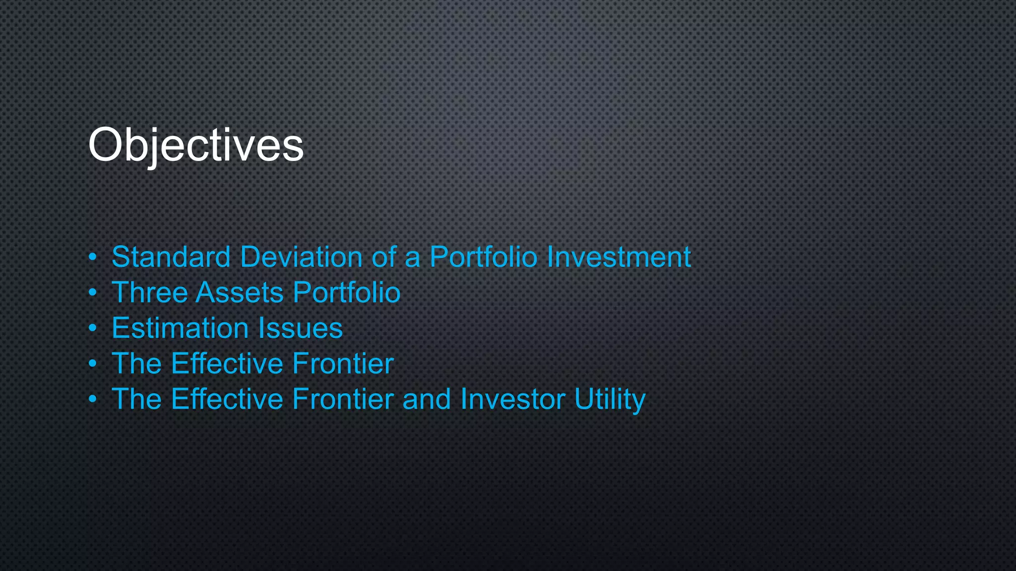 Investment management- Portfolio management | PPTX