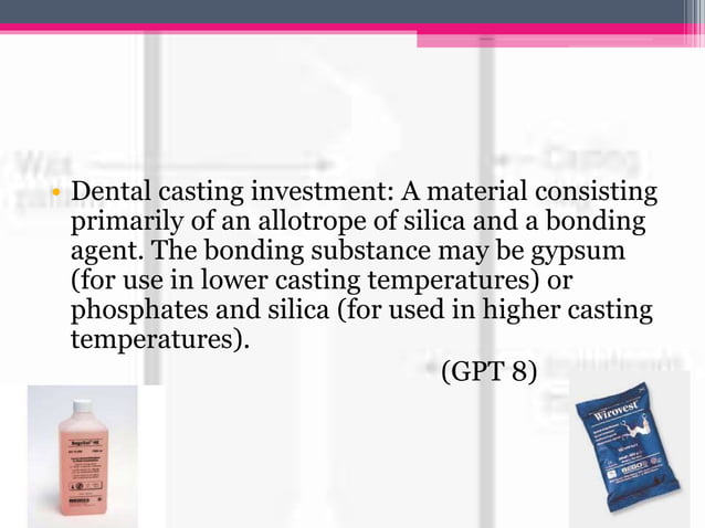 Investment materials | PPTX | Jewelry Making | Arts and Crafts