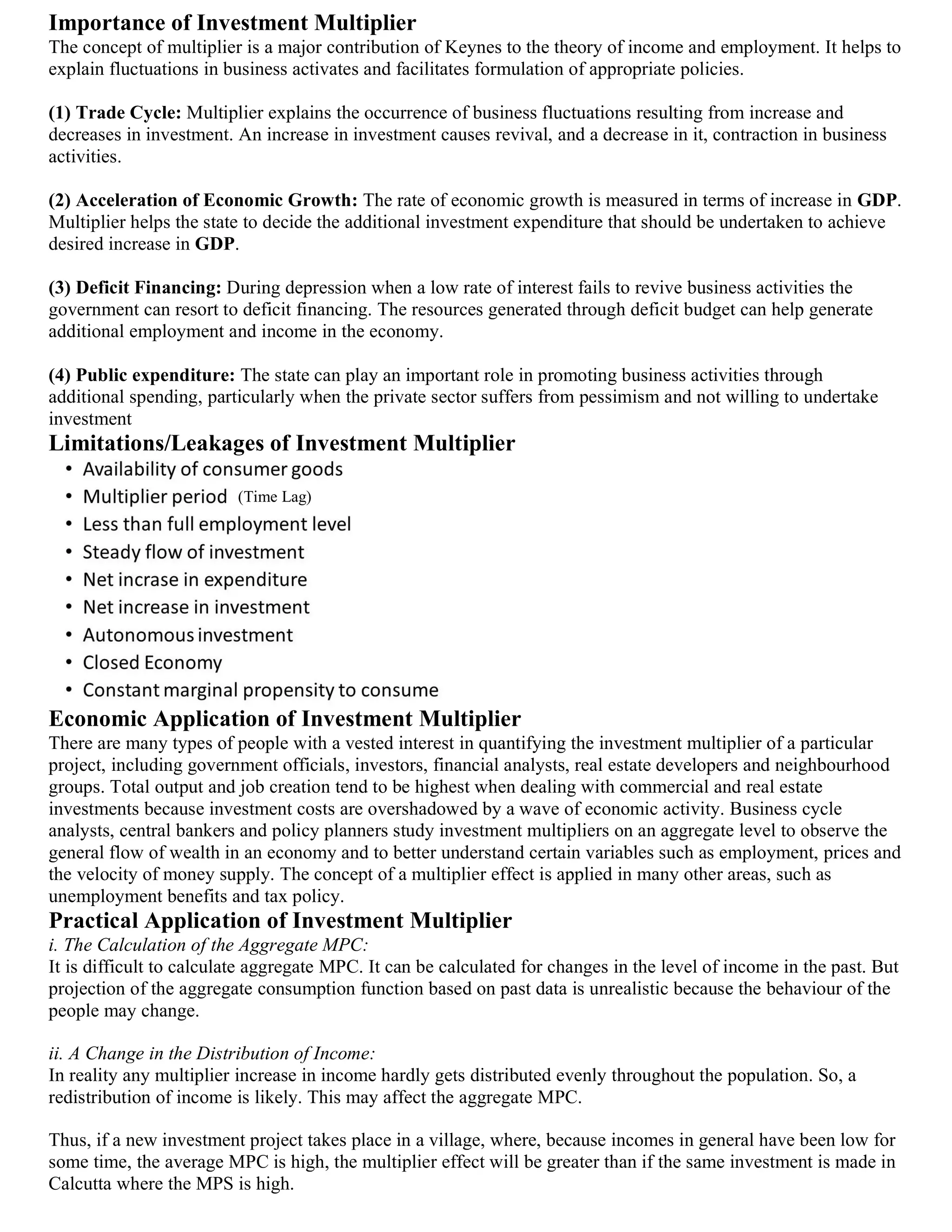 Investment Multiplier | PDF