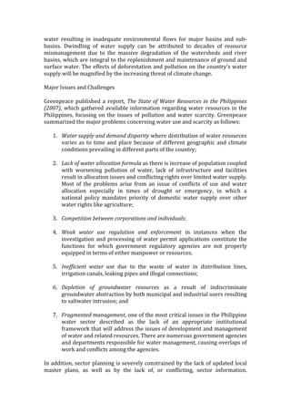 Investment Opportunities in an Impending Water Crisis | PDF