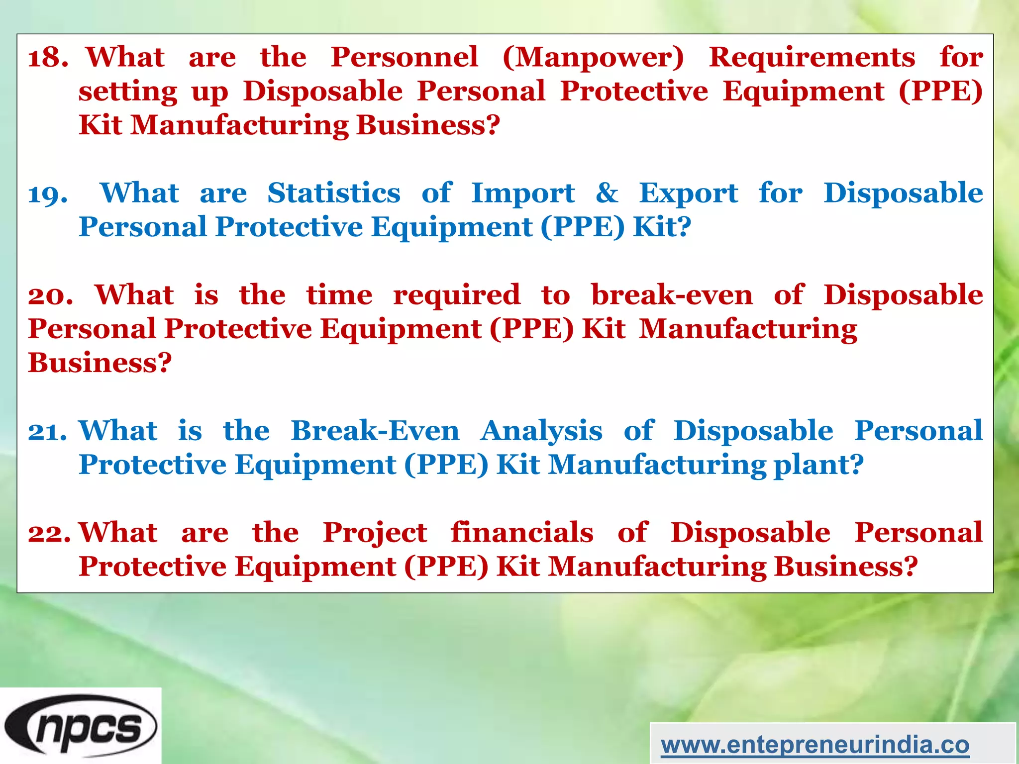 Investment opportunities in disposable personal protective equipment ...