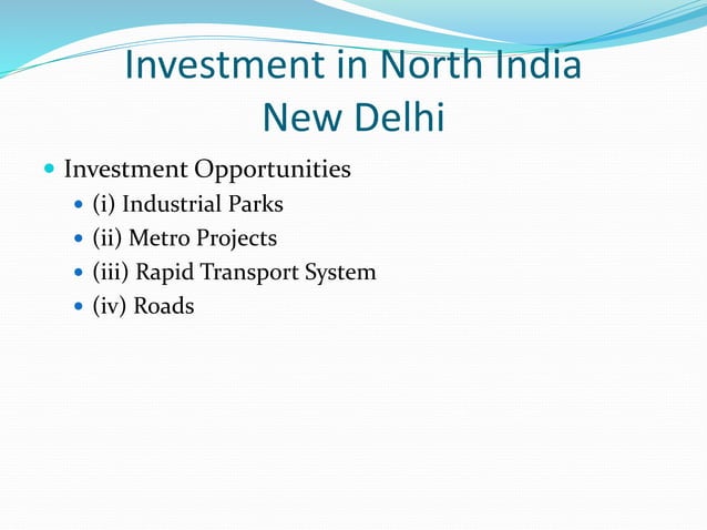 Investment opportunities in india | PPTX