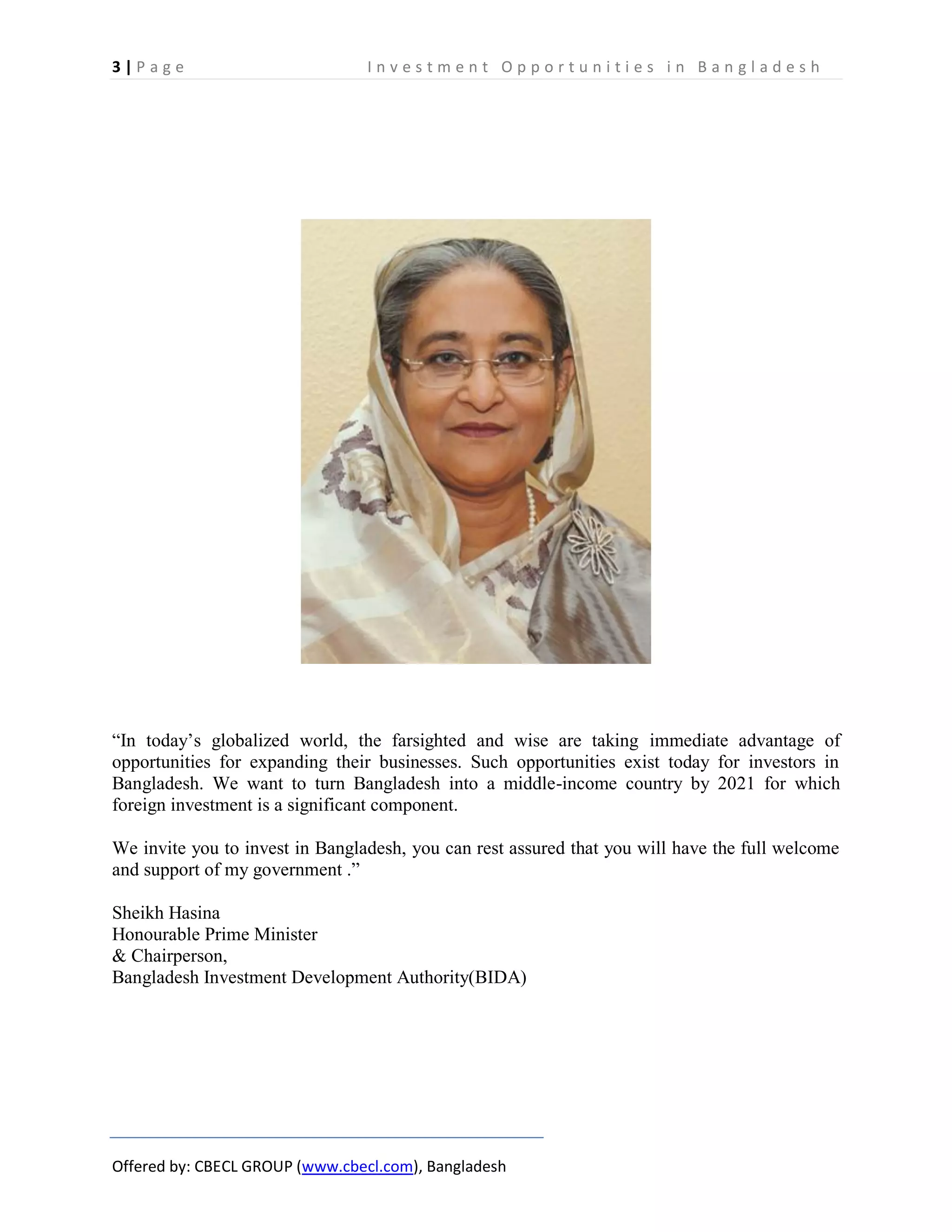 Investment opportunity in bangladesh | PDF