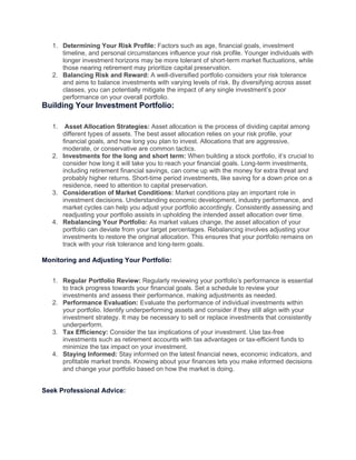 Investment Portfolio: A Comprehensive Guide to Building and Managing ...