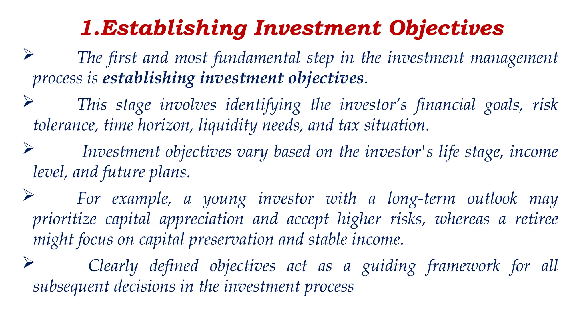 Process of Investment Management ..pptx