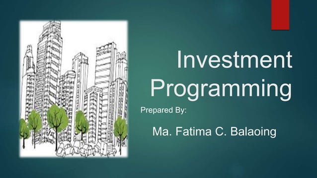 Investment Programming | PPTX | Stocks and Bonds | Personal Investing