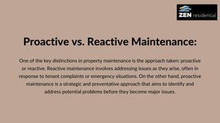 Investment Property Maintenance Services | PPT | Free Download