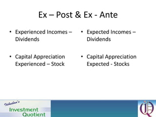 Investment – risk & return | PPTX