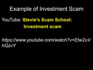 Business-Investment scam | PPTX