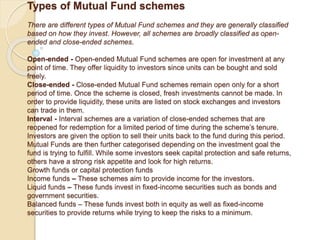 Investment scheme | PPTX | Mutual Funds | Personal Investing