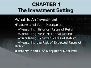 Investment Settings | PPT