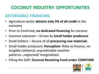 Investment in The Coconut Industry by Nancy Cheruiyot | PPTX