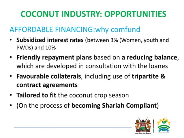 Investment in The Coconut Industry by Nancy Cheruiyot | PPTX