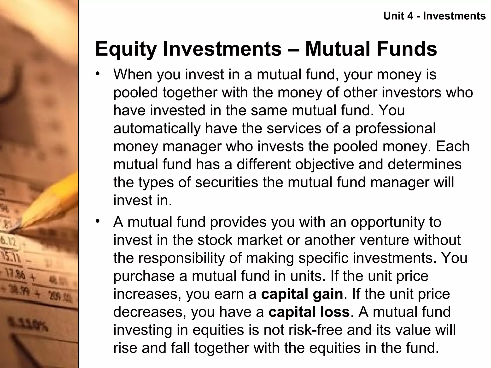 Investments Notes | PPT