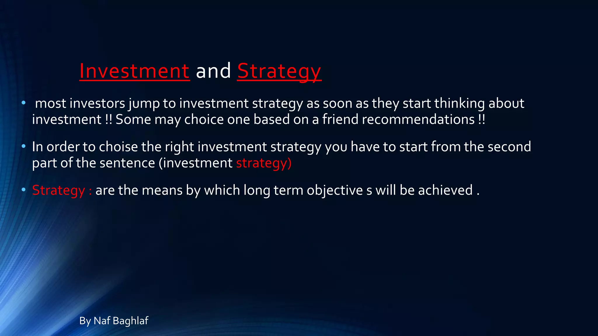 Investment strategy and tactics | PDF
