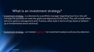 Investment strategy and tactics | PDF