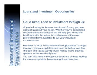 Investment Support Network | PDF