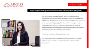 Investment Visa Canada: Secure Your Future with Argus Immigration | PPT