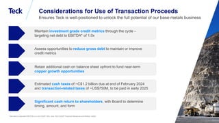 Teck Investor Presentation - March 1, 2024 | PDF