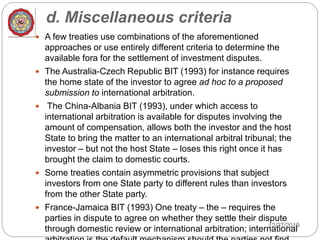 Investor State Dispute Settlement Mechanisms (ISDS) | PPTX