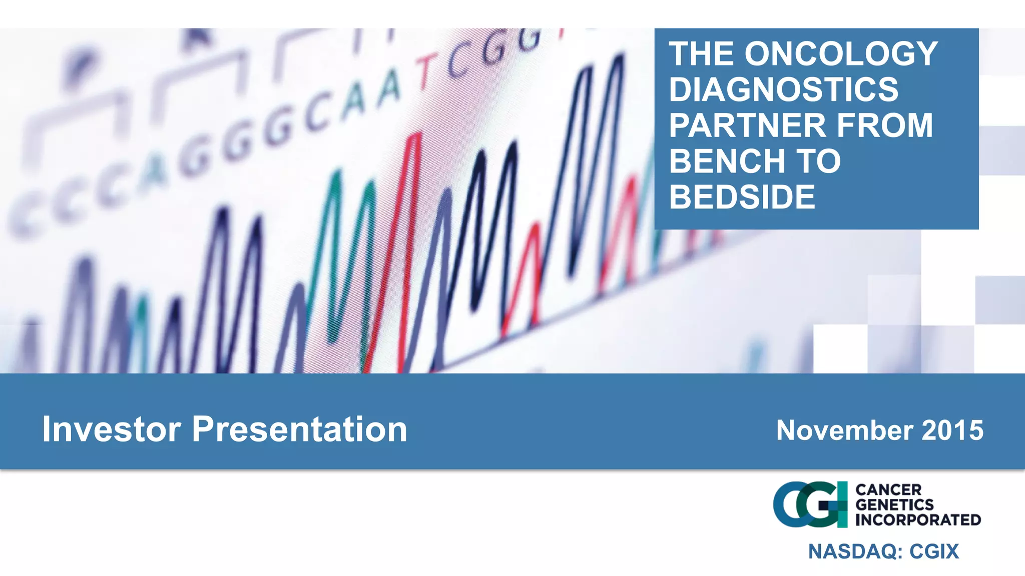 CGIX Investor presentation | PDF