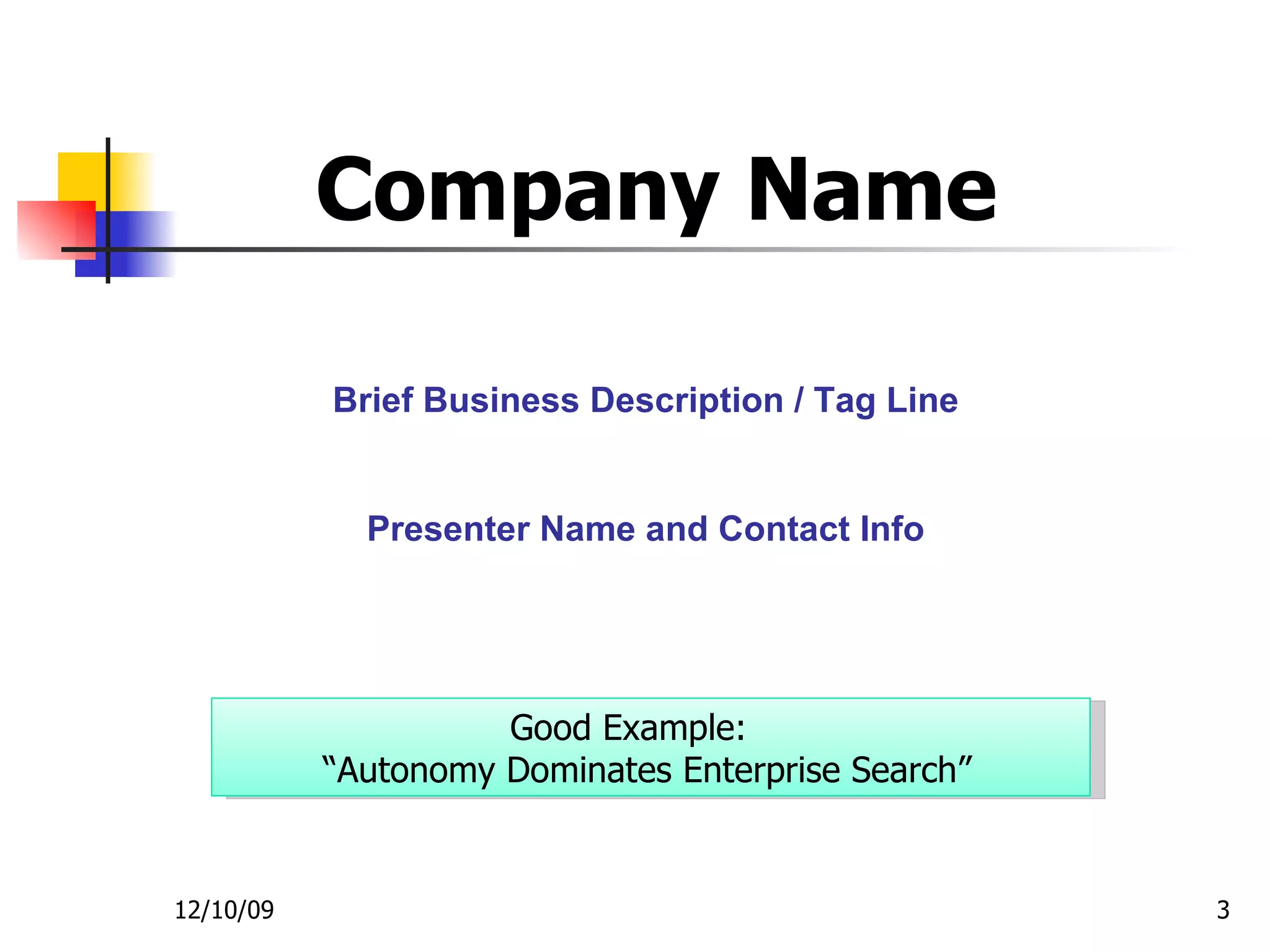 Investor Presentation Template | PPT
